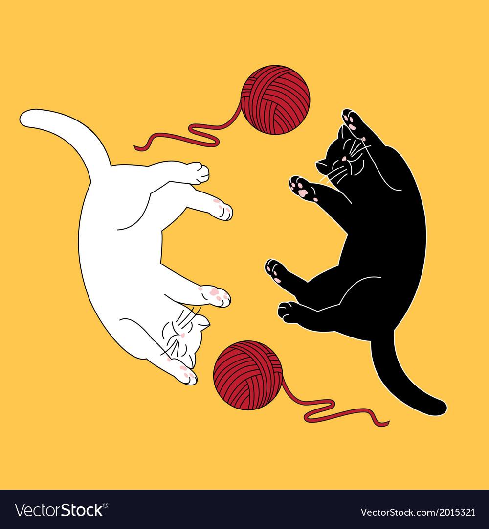 Playing cats Royalty Free Vector Image - VectorStock