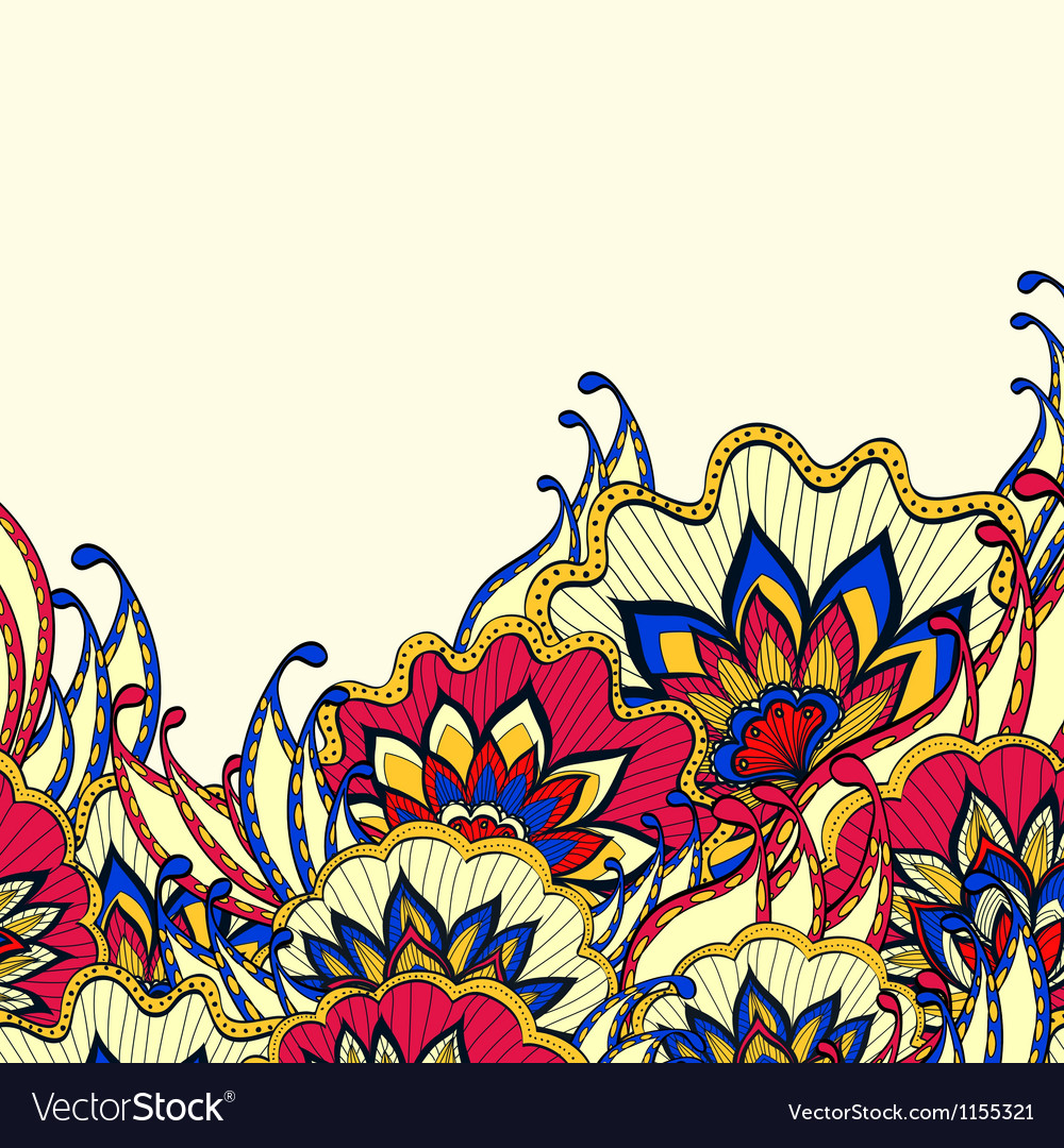 Spring abstract background with colorful handdrawn