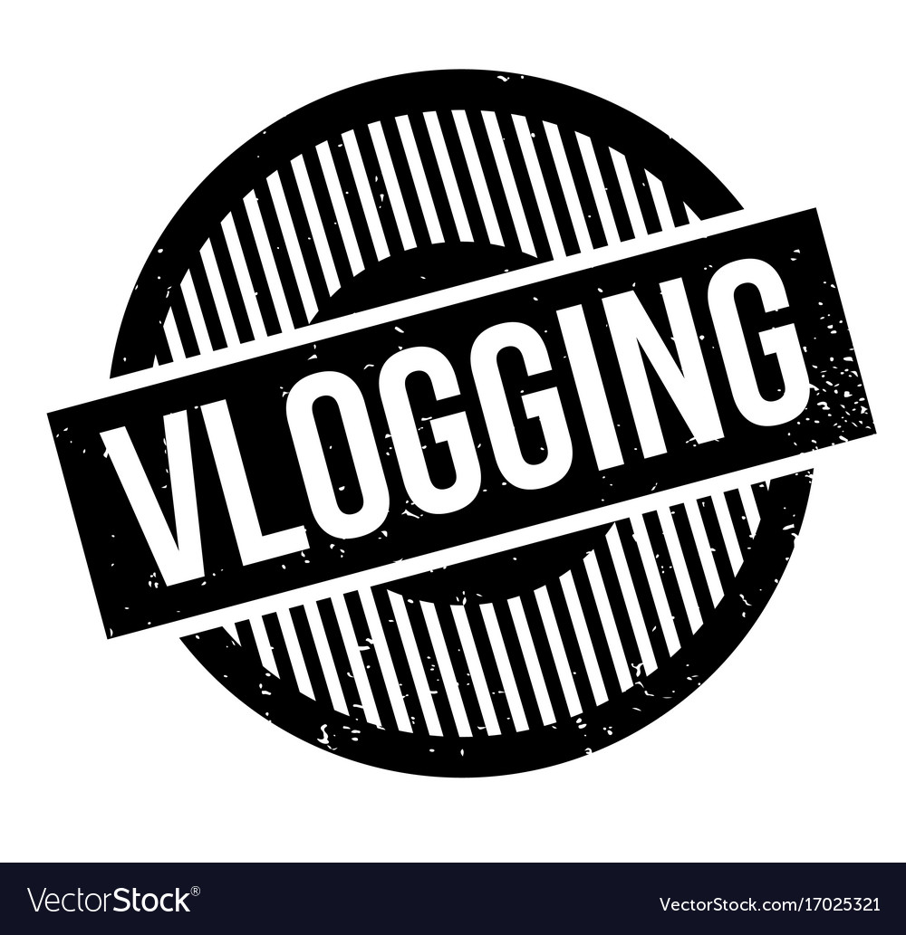 Vlogging rubber stamp Royalty Free Vector Image