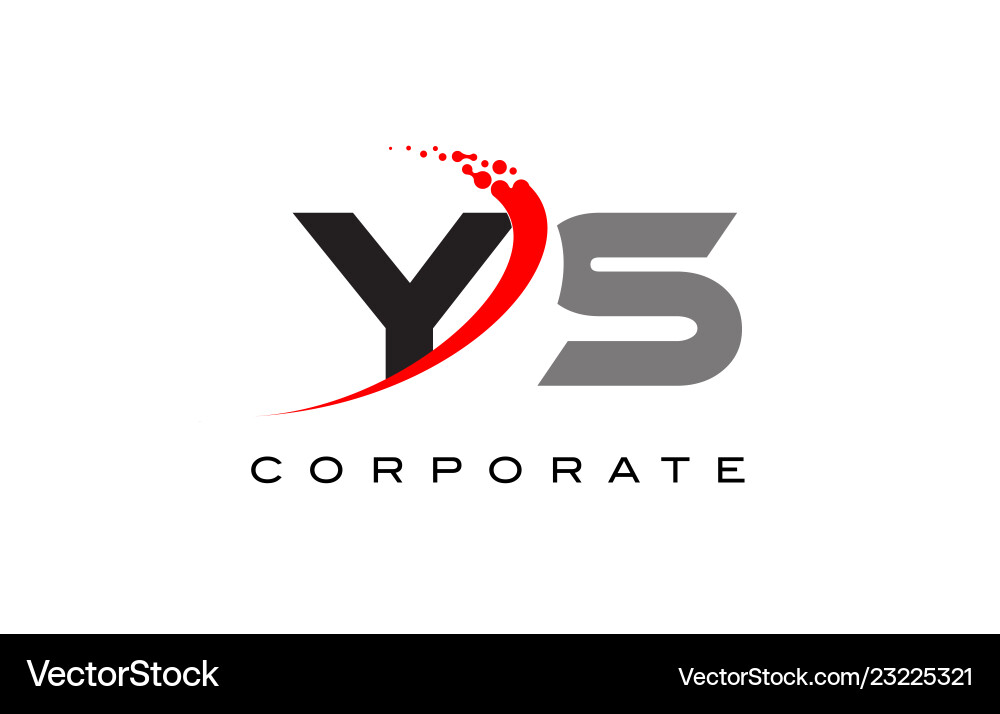 Ys modern letter logo design with swoosh Vector Image