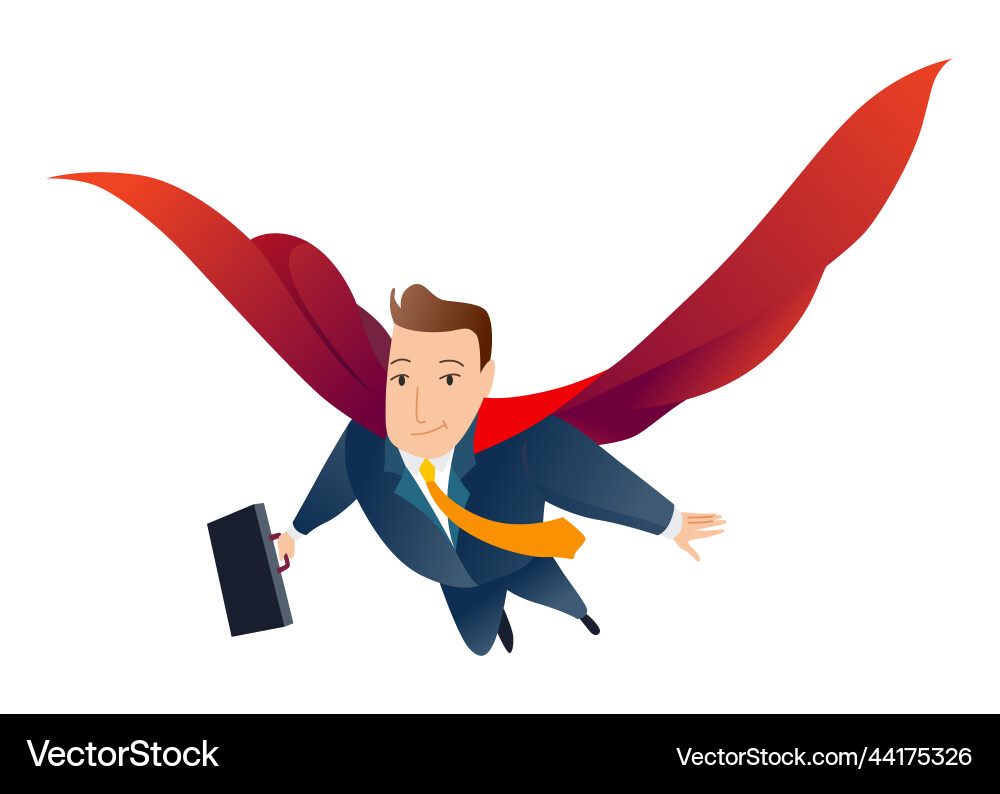 Businessman superhero character office worker Vector Image