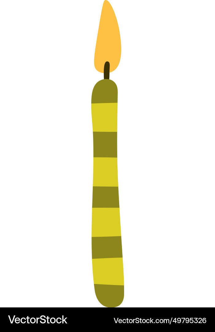 Candle for birthday cake Royalty Free Vector Image