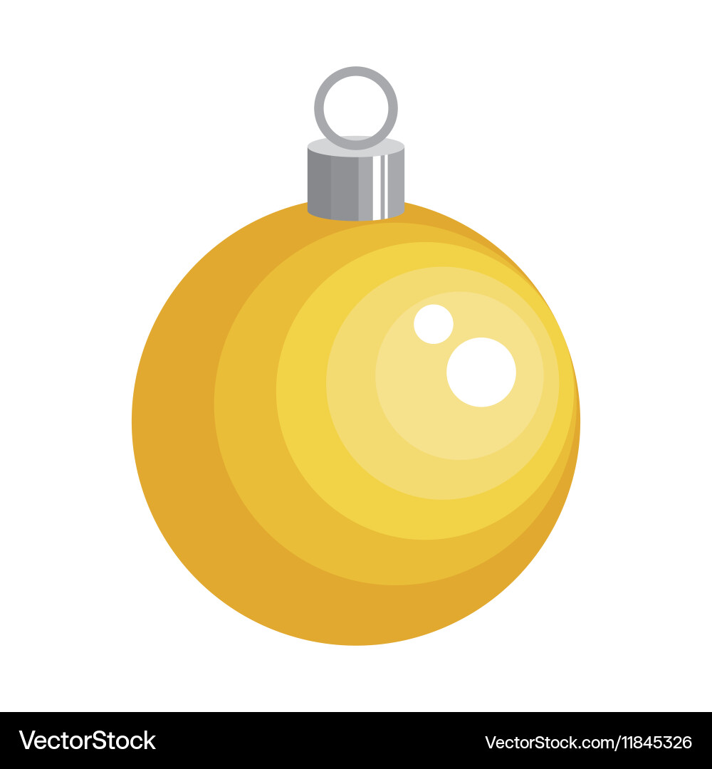 Christmas ball isolated icon Royalty Free Vector Image