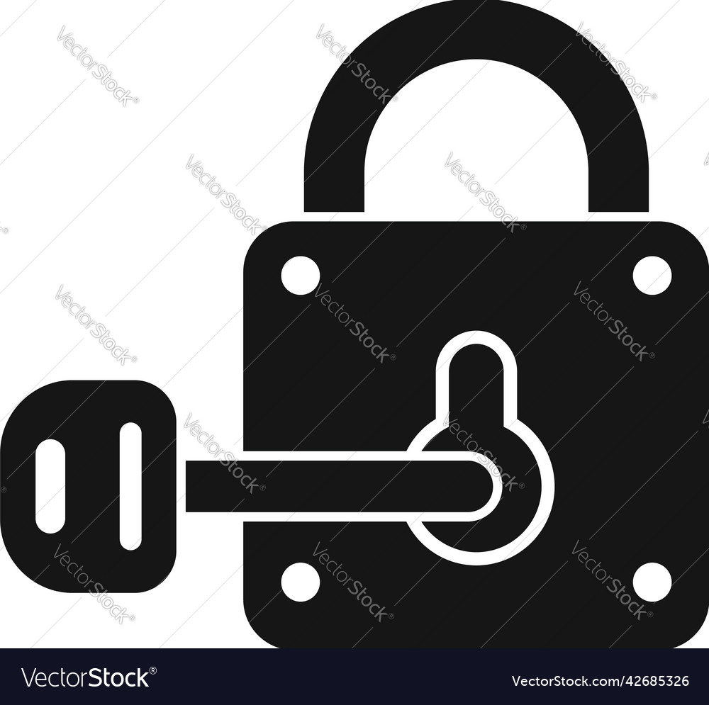 Key solution padlock icon simple creative Vector Image