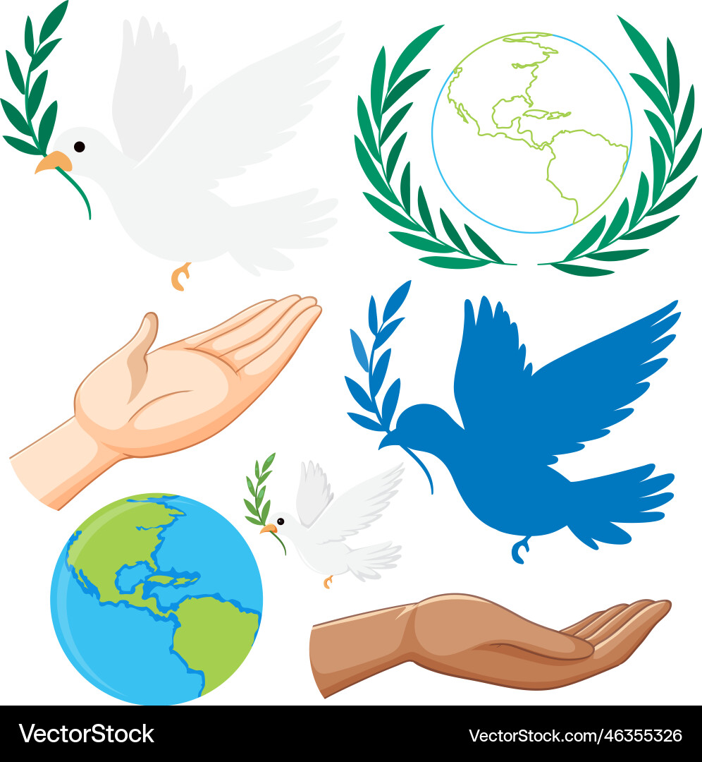 Mix set of freedom bird Royalty Free Vector Image