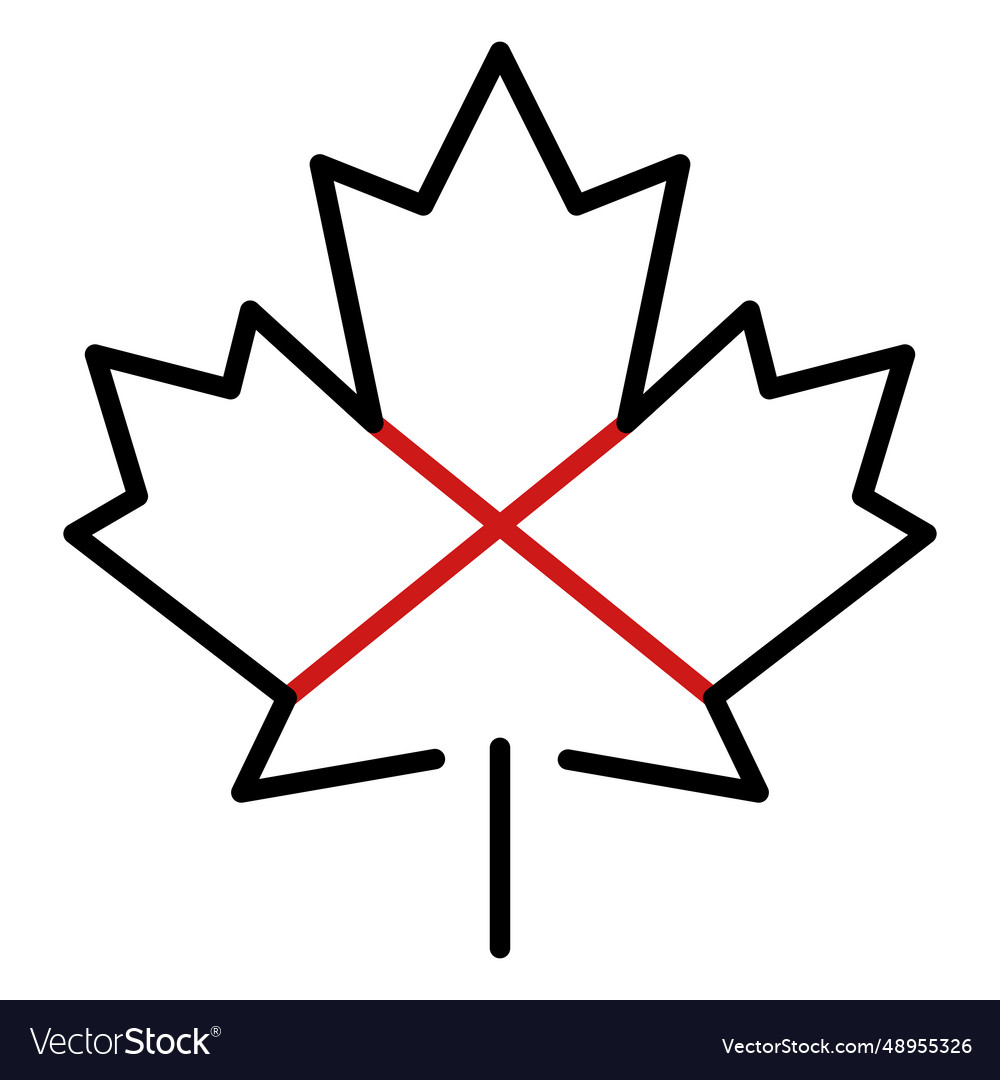 Polygon maple leaf stroke Royalty Free Vector Image Polygon maple leaf stroke Royalty Free Vector Image