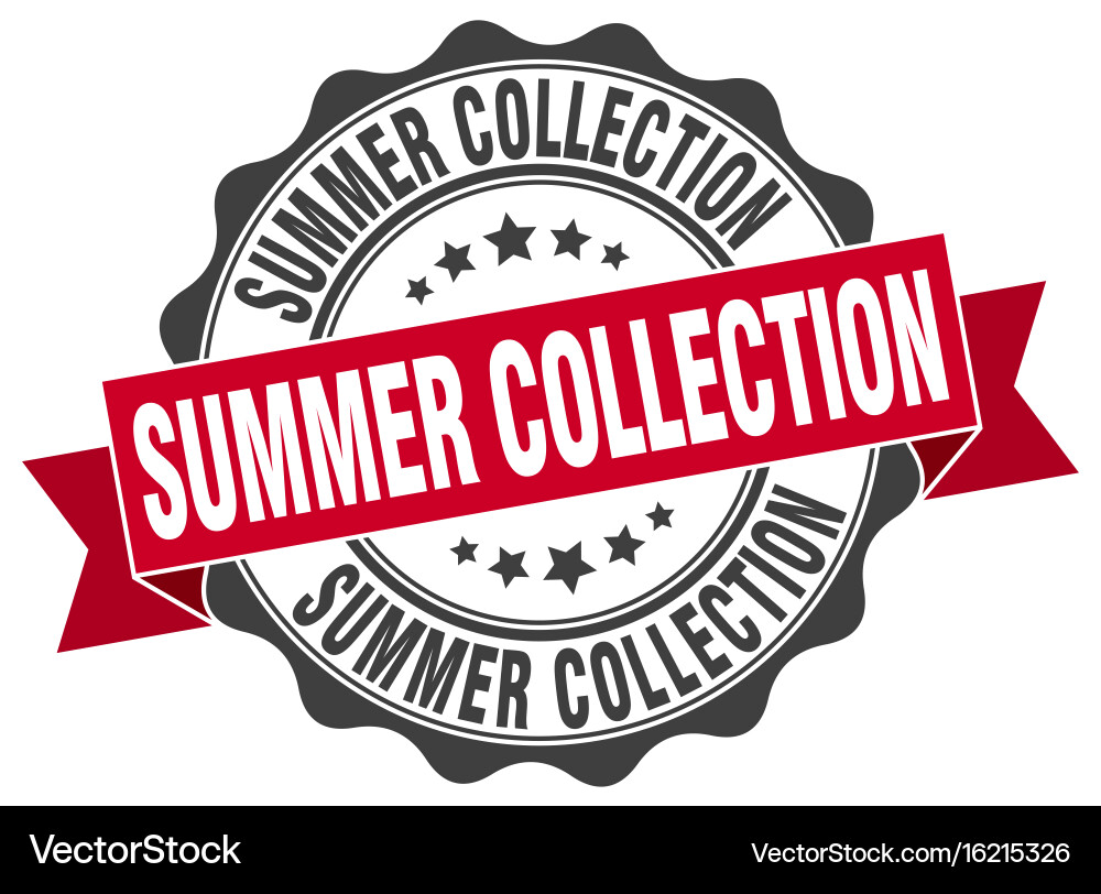 Summer collection stamp sign seal Royalty Free Vector Image