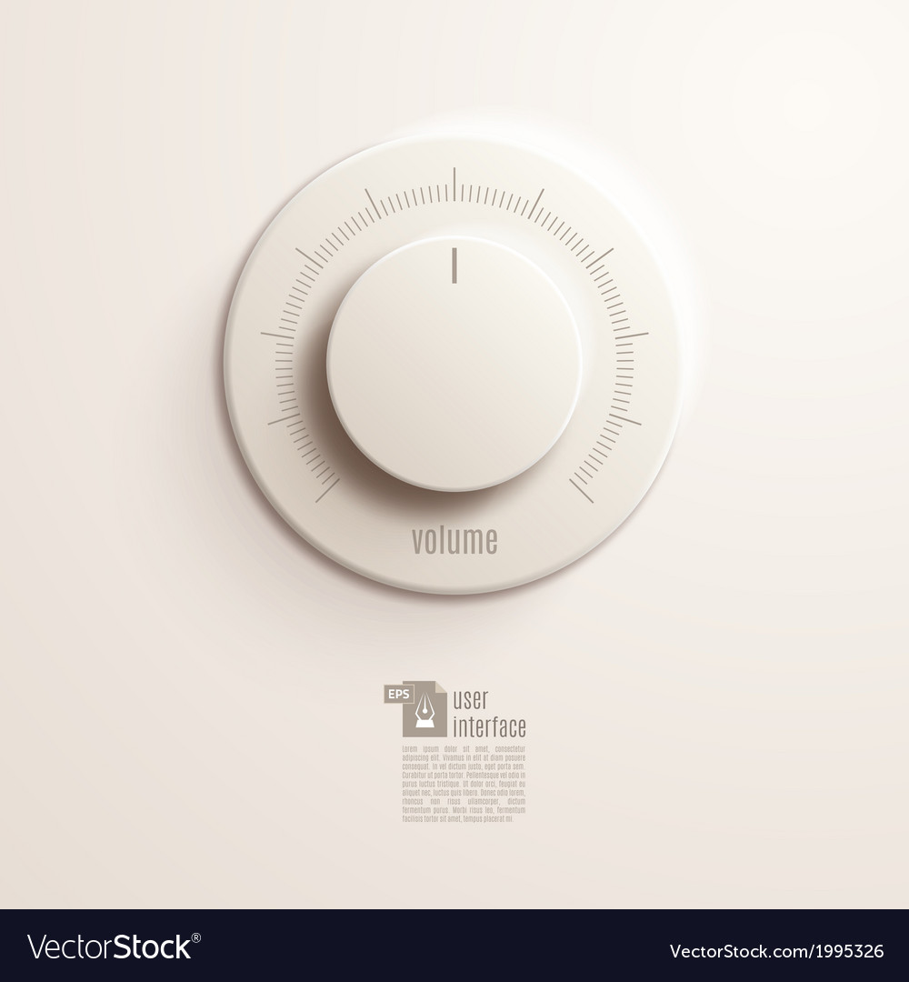 Volume switch eps10 Royalty Free Vector Image - VectorStock