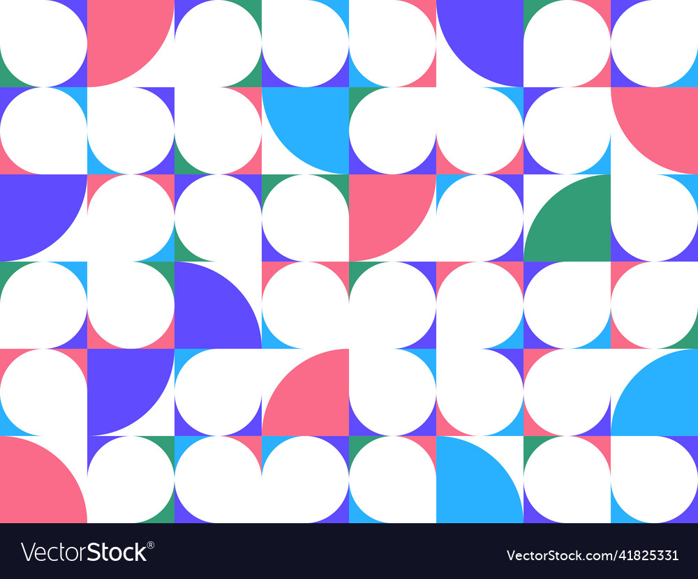 Abstract geometric seamless pattern color simple Vector Image
