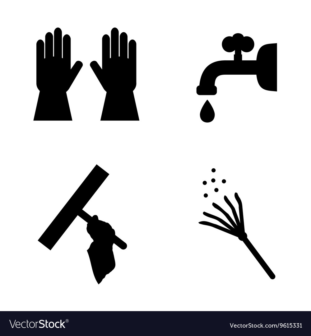 Clean icon set Royalty Free Vector Image - VectorStock