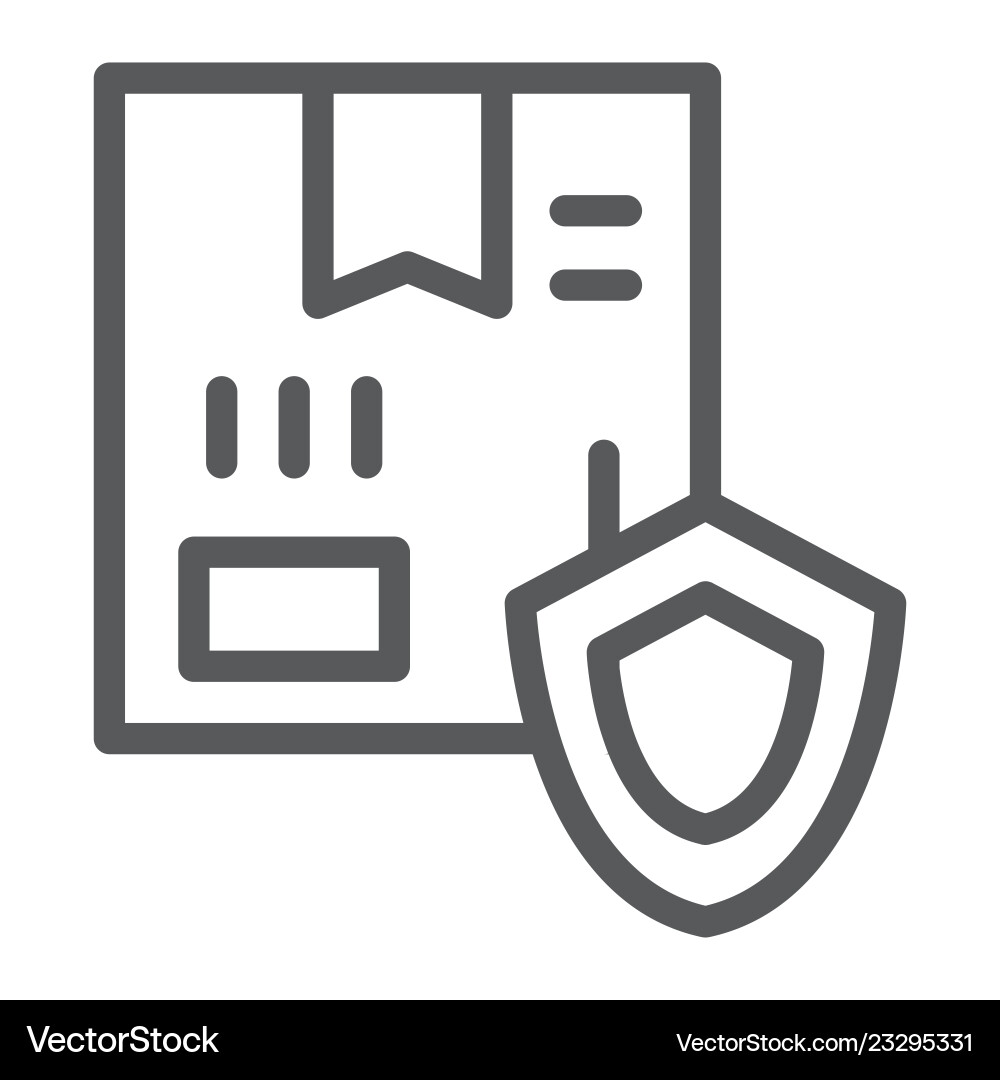 Delivery protection line icon cargo and service Vector Image