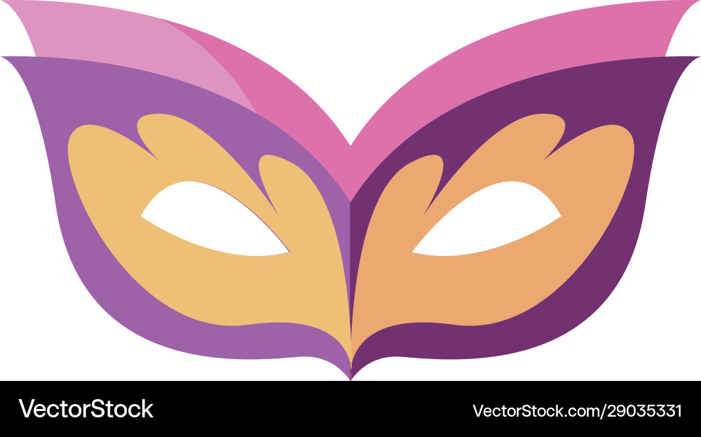 Isolated purple party mask design Royalty Free Vector Image