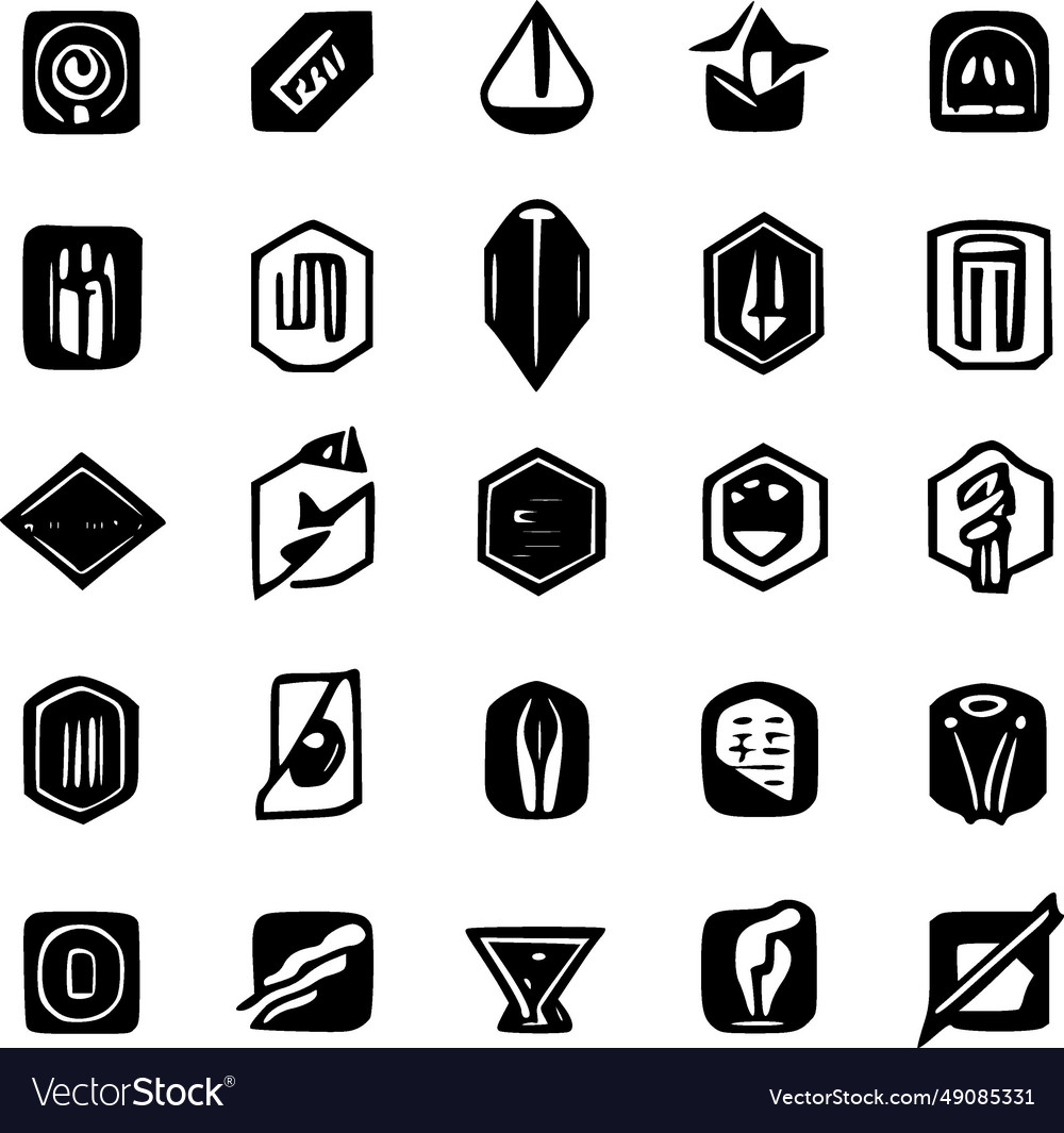 Labels - black and white isolated icon Royalty Free Vector