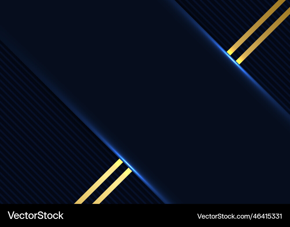 Luxury blue presentation gold line premium modern Vector Image