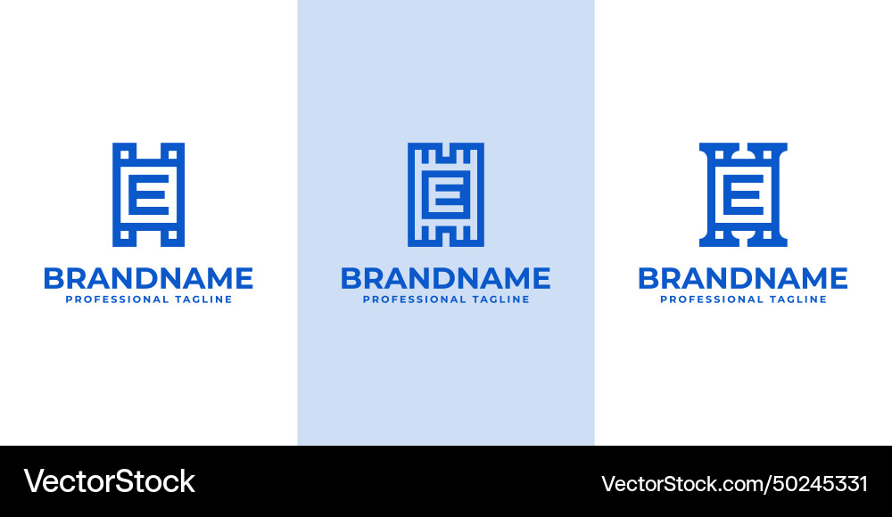 Modern initials he logo suitable for business Vector Image