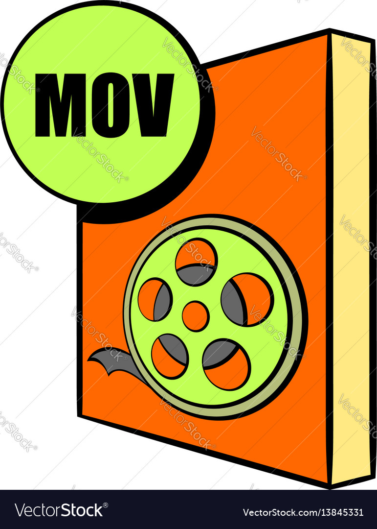 Mov file icon cartoon Royalty Free Vector Image Mov file icon cartoon Royalty Free Vector Image