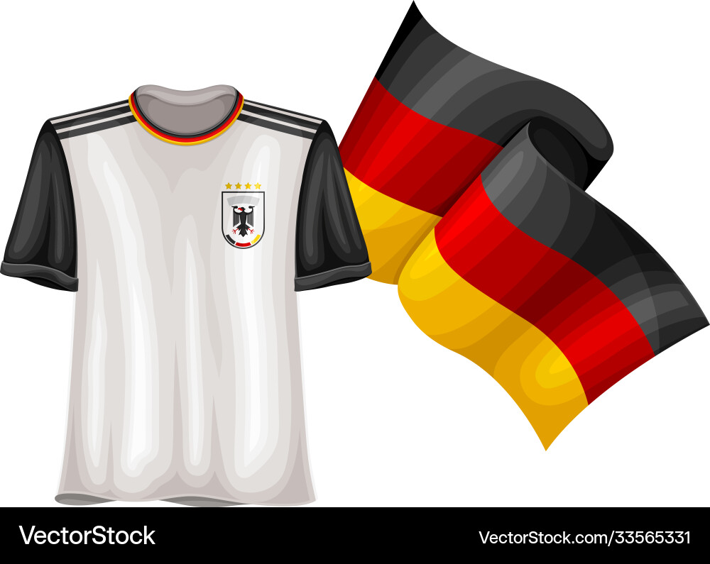 Sportive sweatshirt and waving flag germany Vector Image