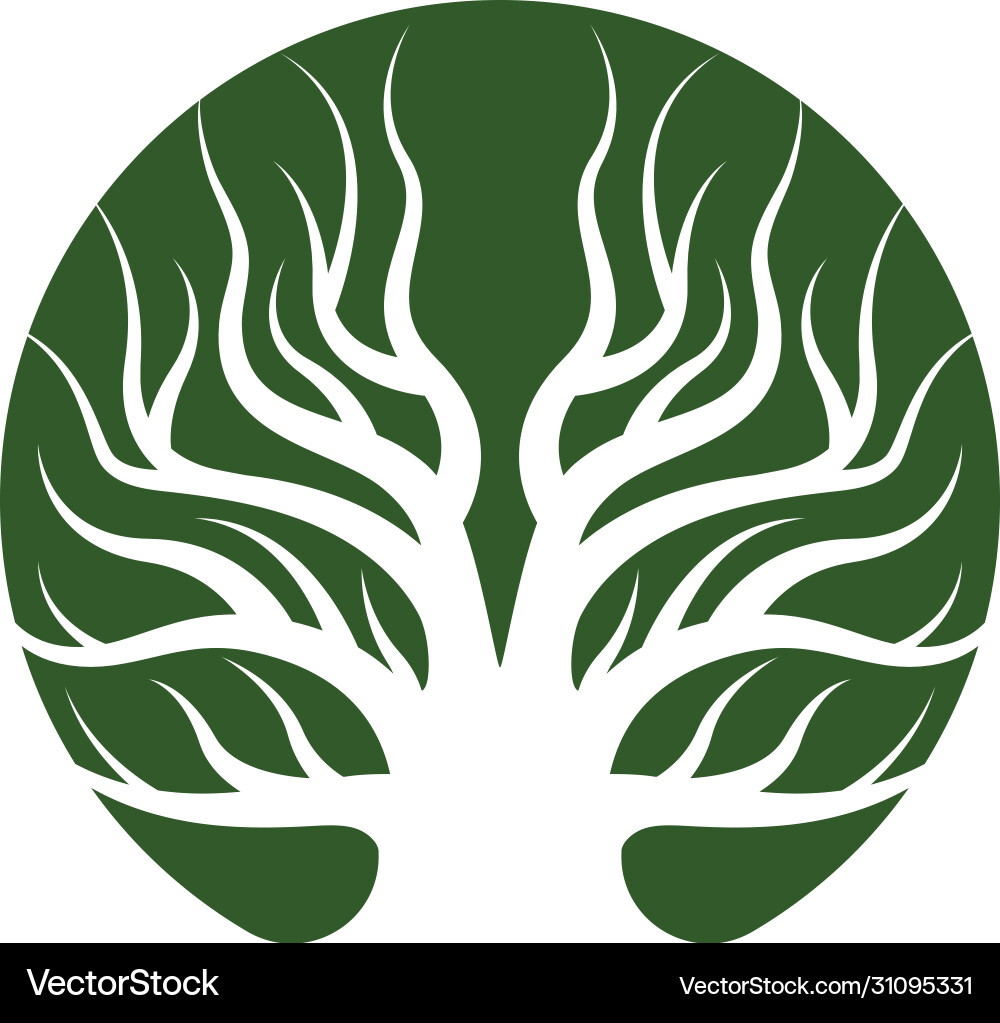 Tree logo template icon Royalty Free Vector Image