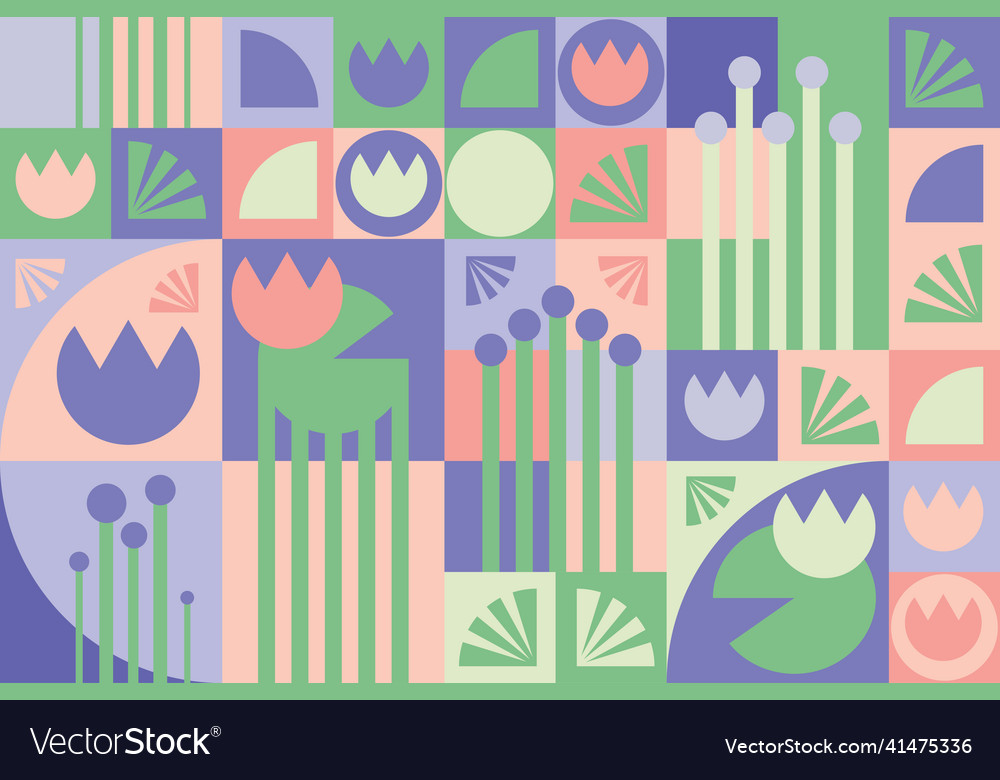 Abstract seamless flat pattern Royalty Free Vector Image