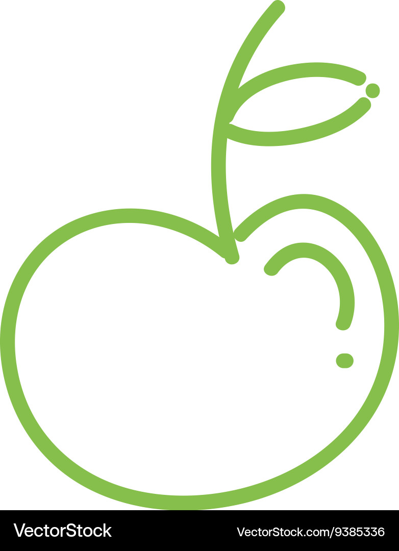 Apple icon organic and food design Royalty Free Vector Image