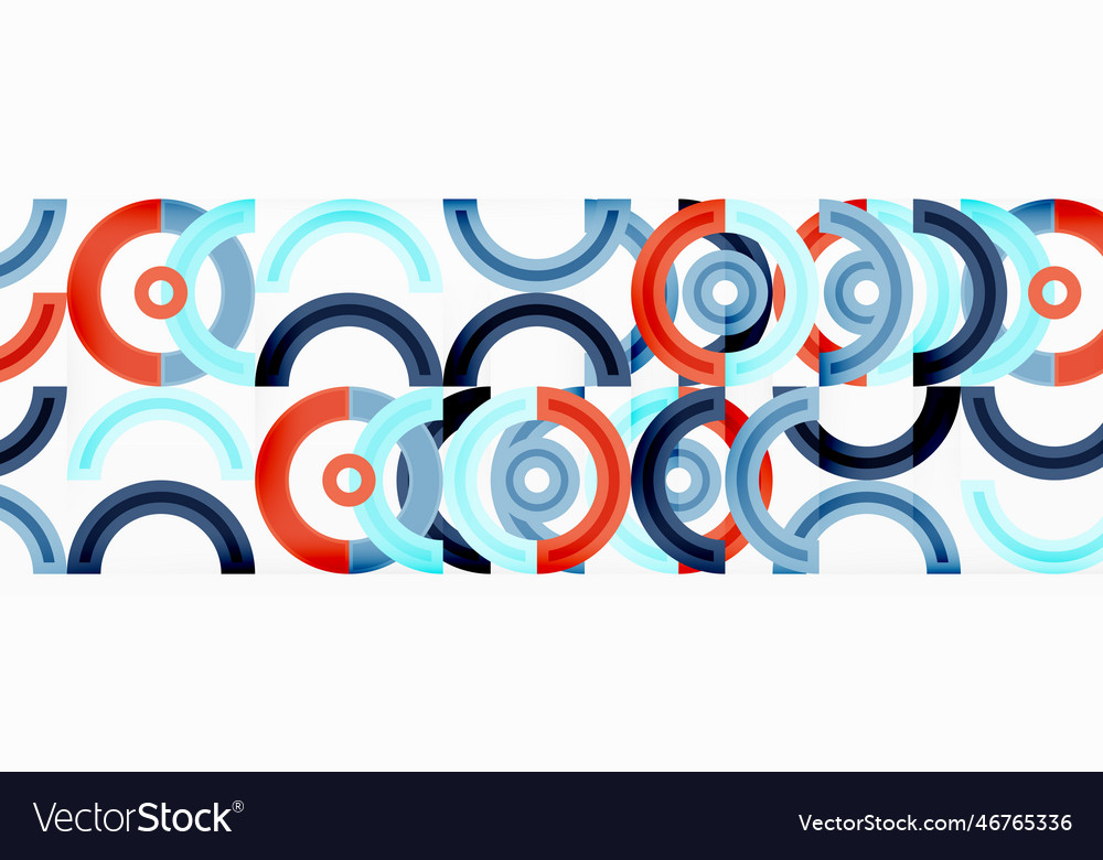 Circles are arranged in a grid pattern abstract Vector Image
