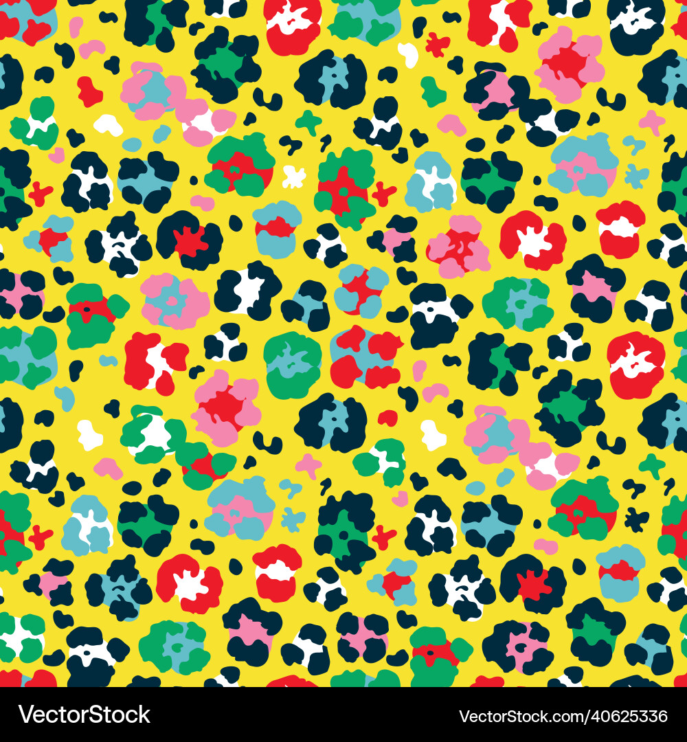 Colorful abstract leopard skin wallpaper Vector Image