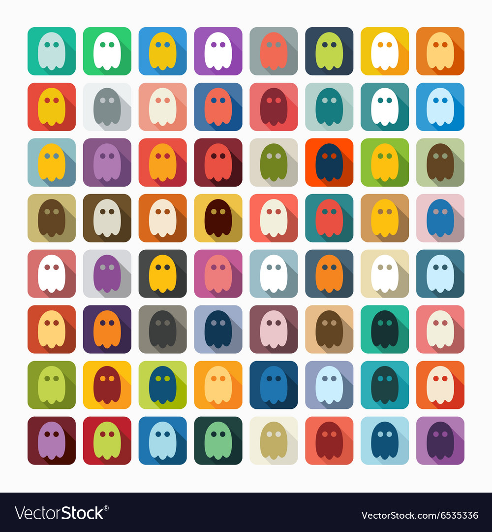 Flat design ghost Royalty Free Vector Image - VectorStock