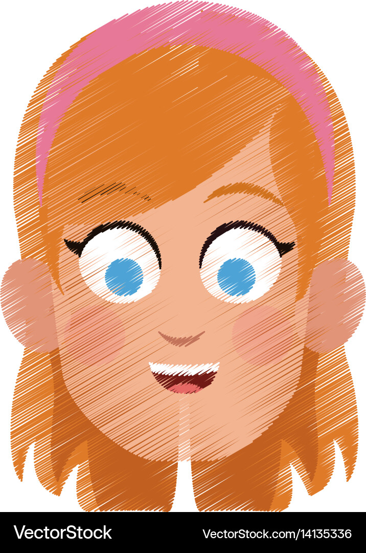 Happy young girl icon image Royalty Free Vector Image