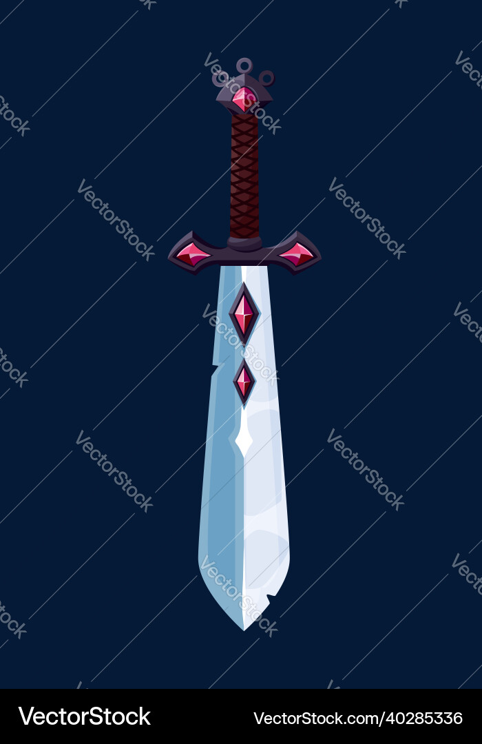 Magical cartoon wizard sword blade game ui or gui Vector Image