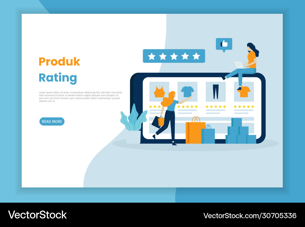 Online store product feedback review Royalty Free Vector