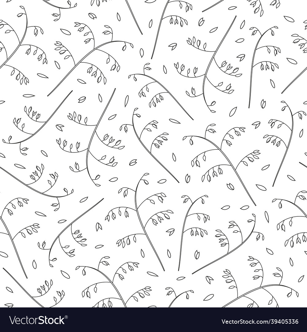 Seamless pattern with oat Royalty Free Vector Image