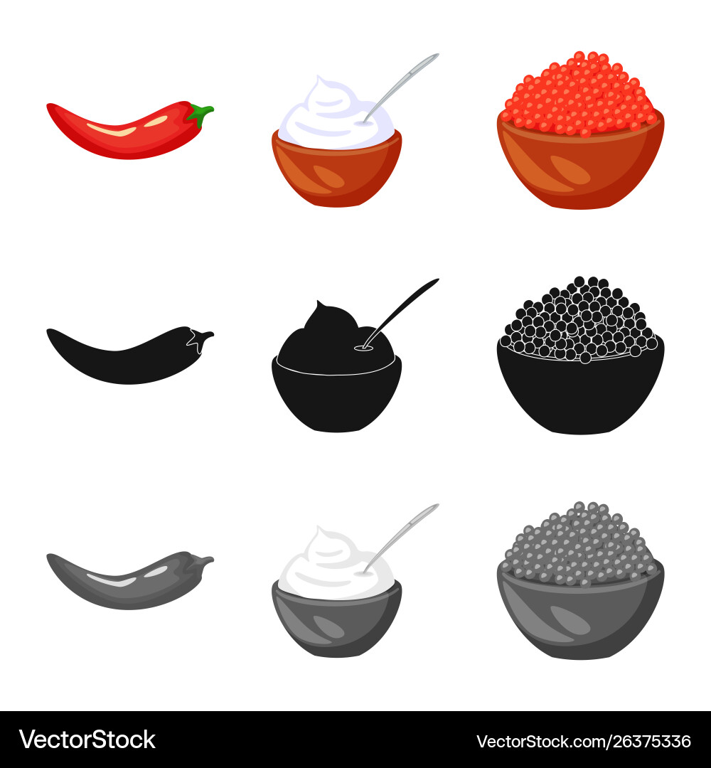 Taste and product sign set Royalty Free Vector Image