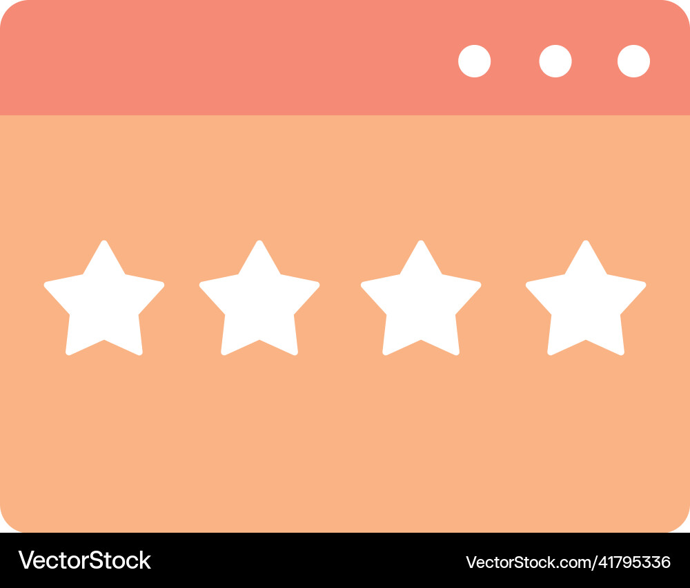 Website stars rating Royalty Free Vector Image