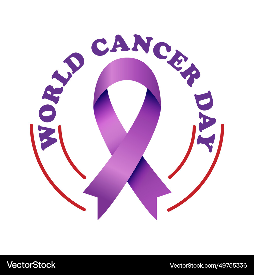 World cancer day design Royalty Free Vector Image