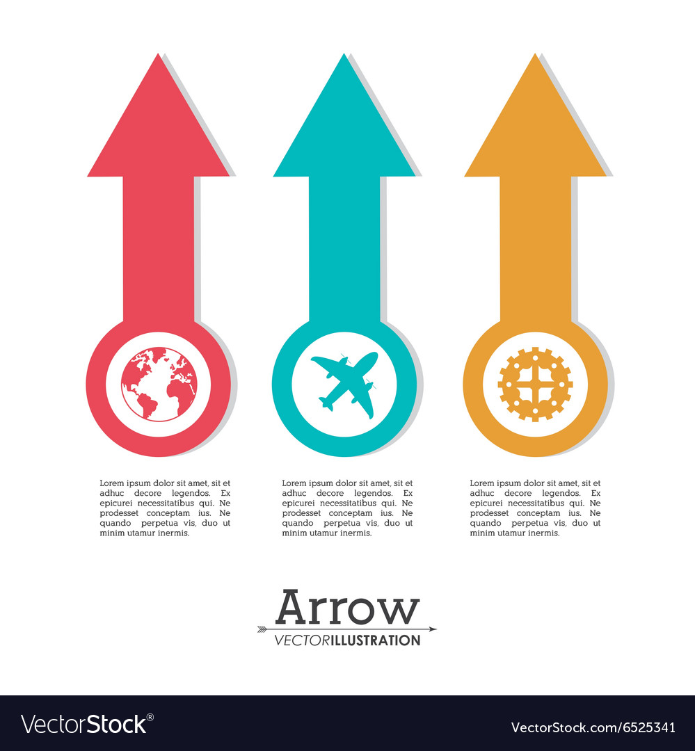 Arrow shape design Royalty Free Vector Image - VectorStock