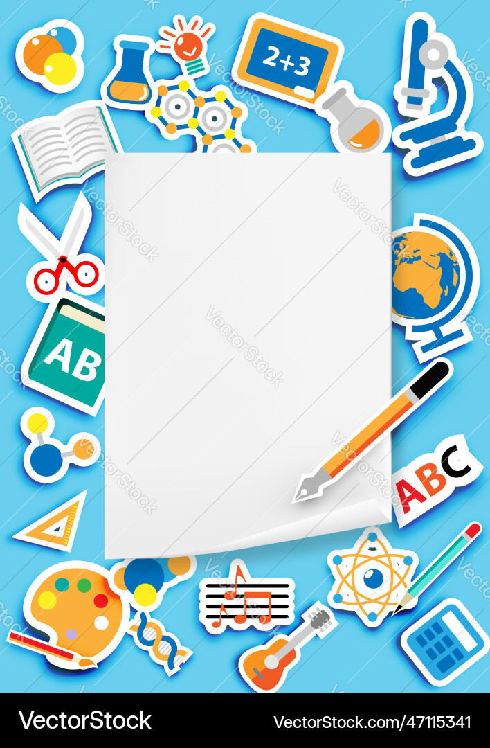 Blank paper sheet modern paper art design Vector Image