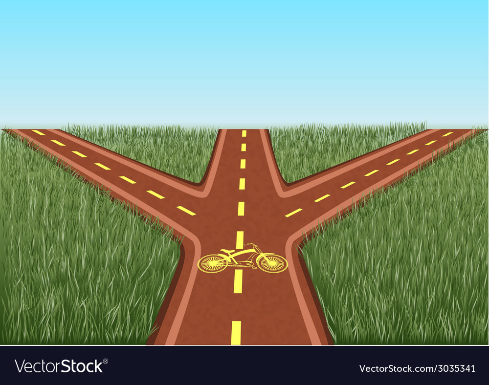 Cycle path Royalty Free Vector Image - VectorStock