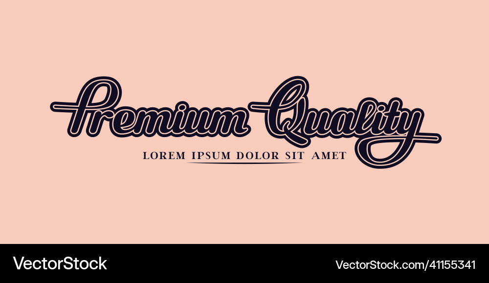 Lettering for packaging and label premium quality Vector Image