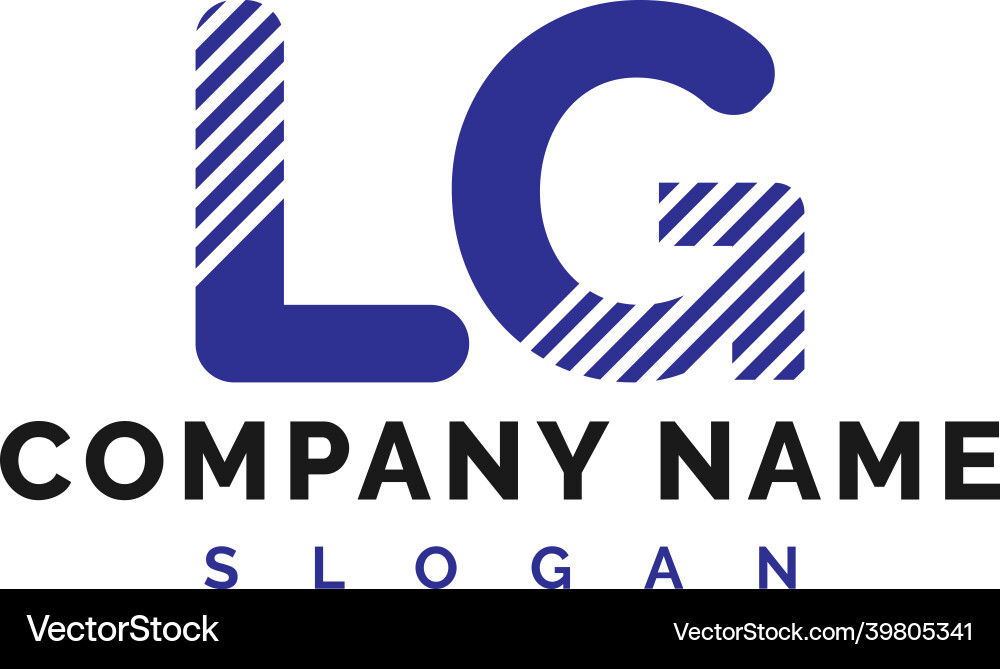 Lg letter logo design letter logo Royalty Free Vector Image