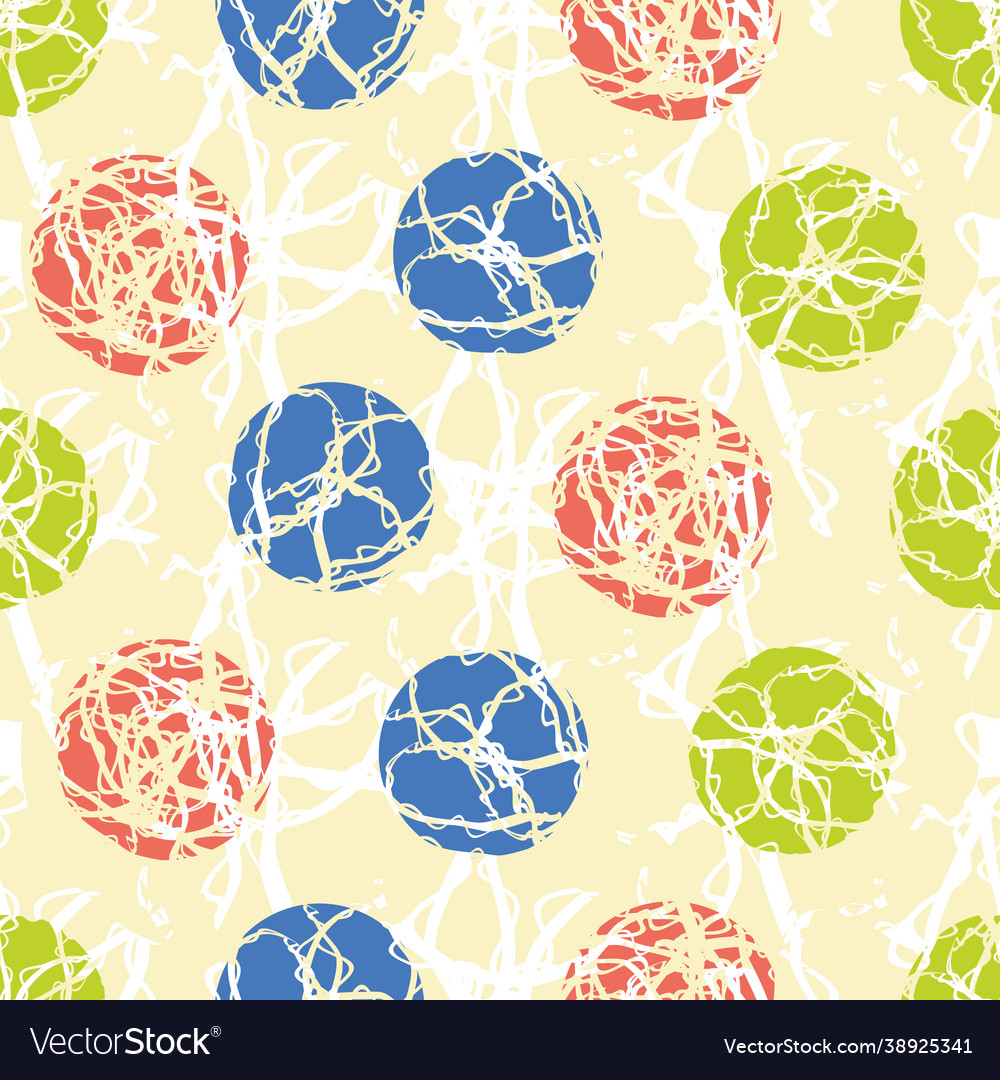 Marble effect circles seamless pattern Royalty Free Vector