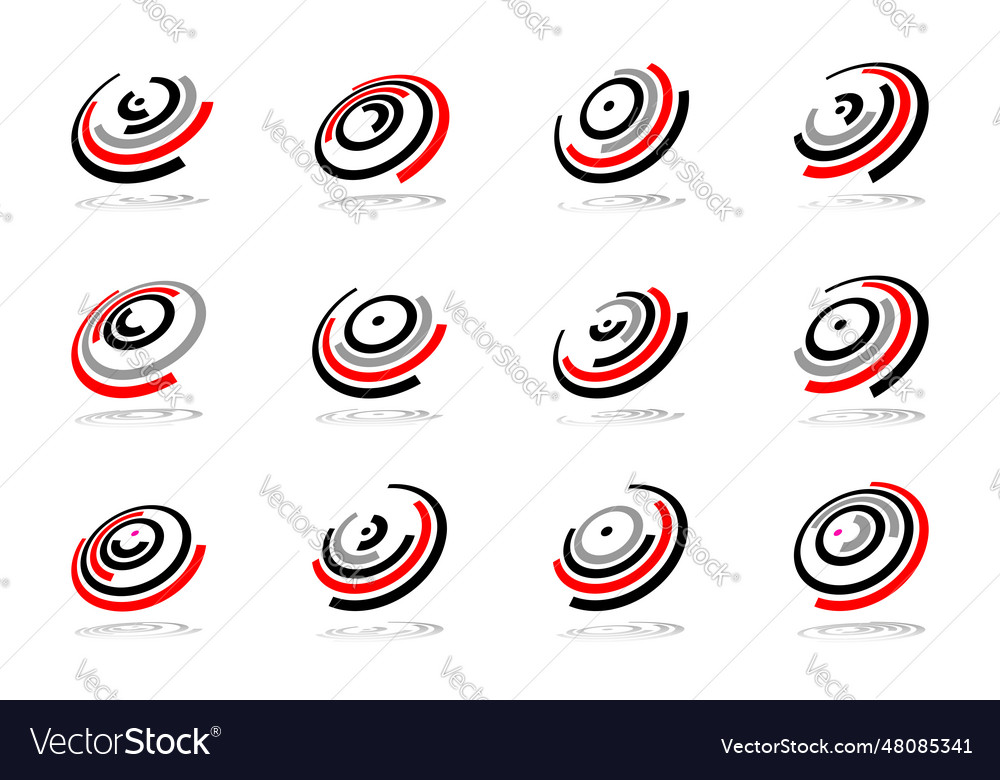 Rotation elements for logo design Royalty Free Vector Image Rotation elements for logo design Royalty Free Vector Image
