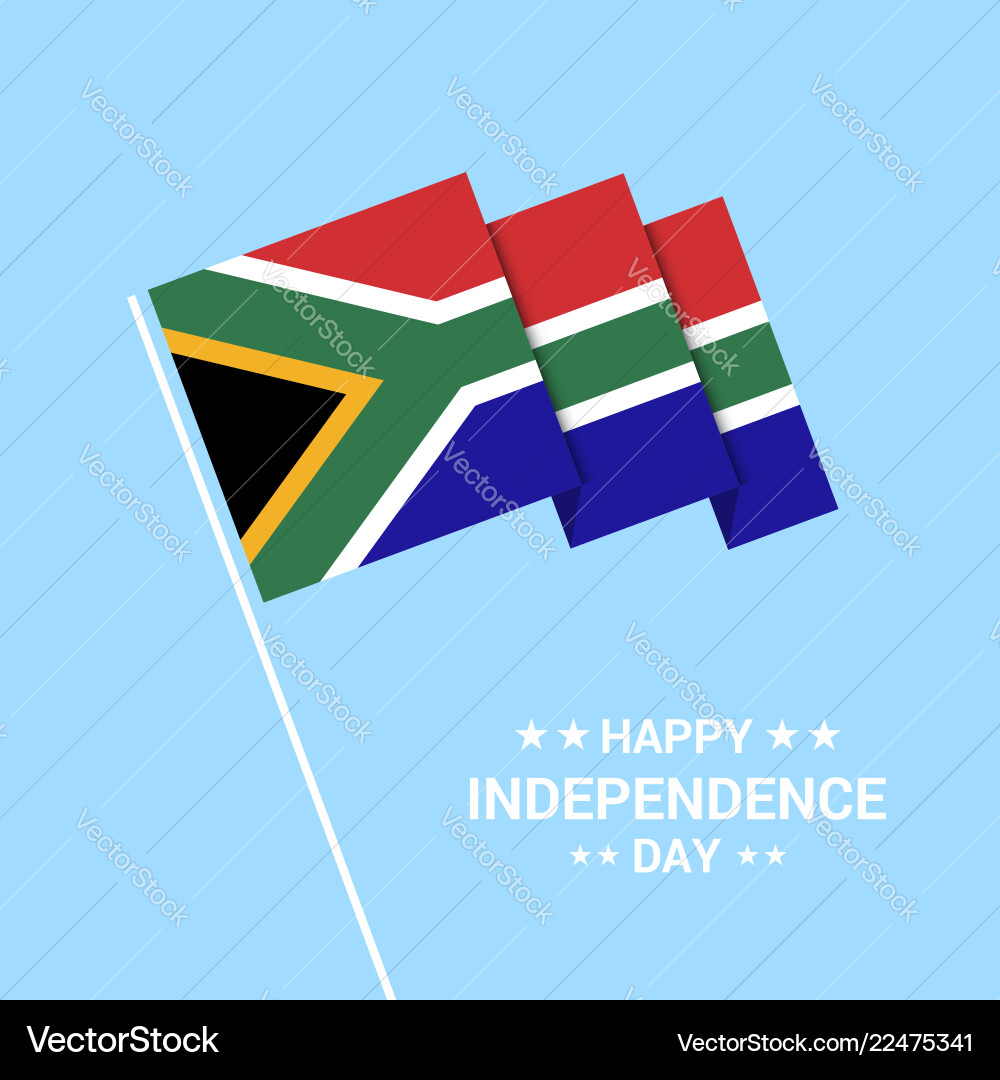 South africa independence day typographic design Vector Image