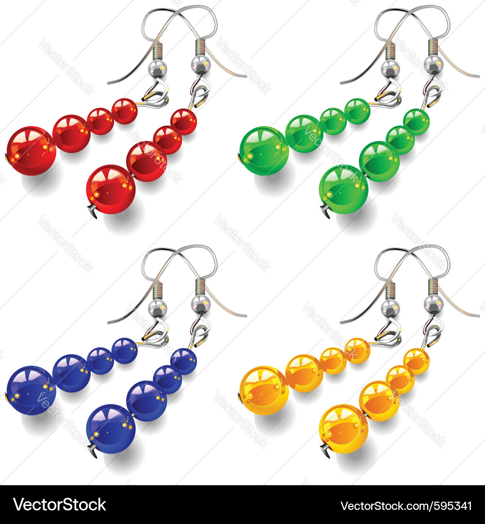 Womens jewelry earrings Royalty Free Vector Image