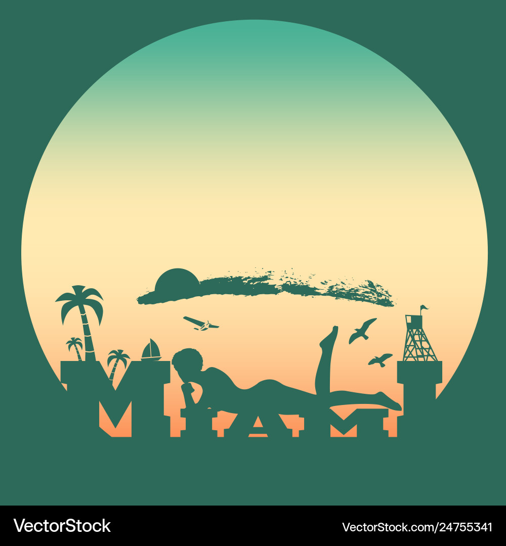 Young woman sunbathing on a beach Royalty Free Vector Image