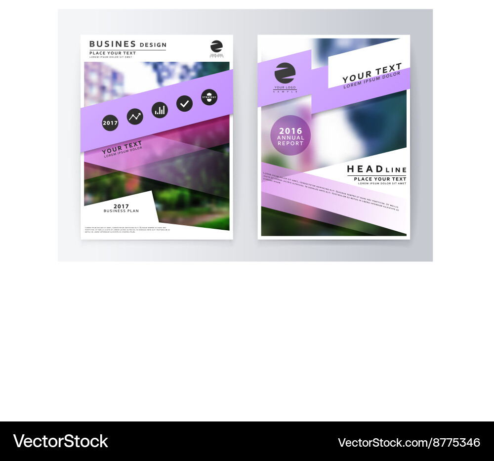 Annual report brochure business plan flyer design Vector Image
