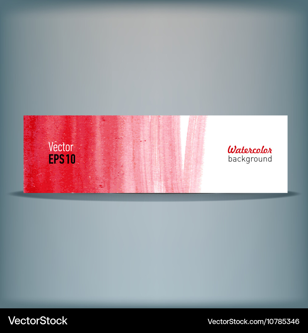 Banner with watercolor hand drawn texture Vector Image