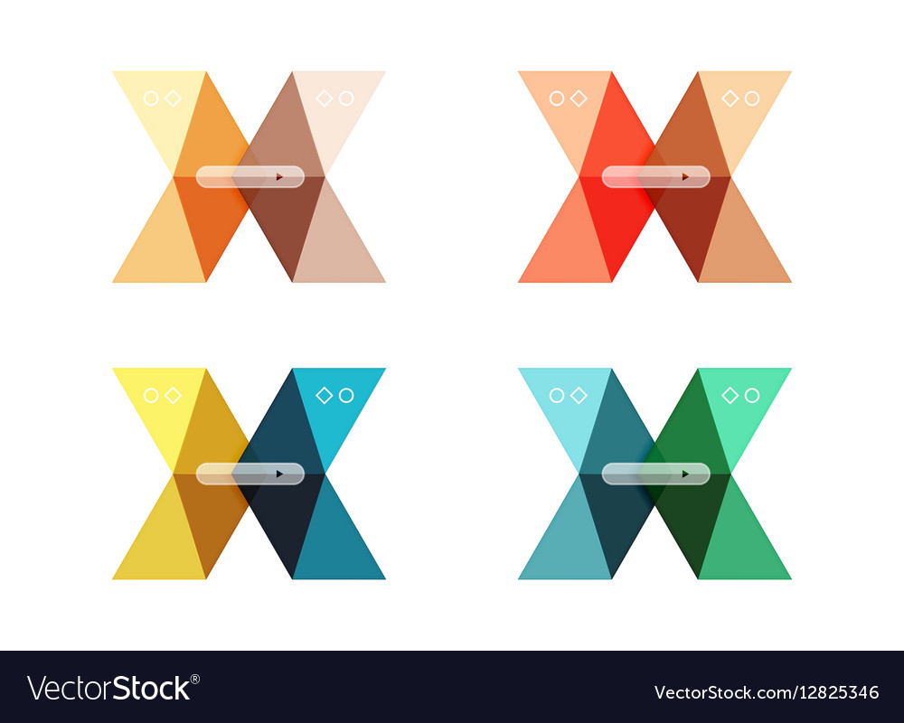 Blank infographic arrow templates Royalty Free Vector Image