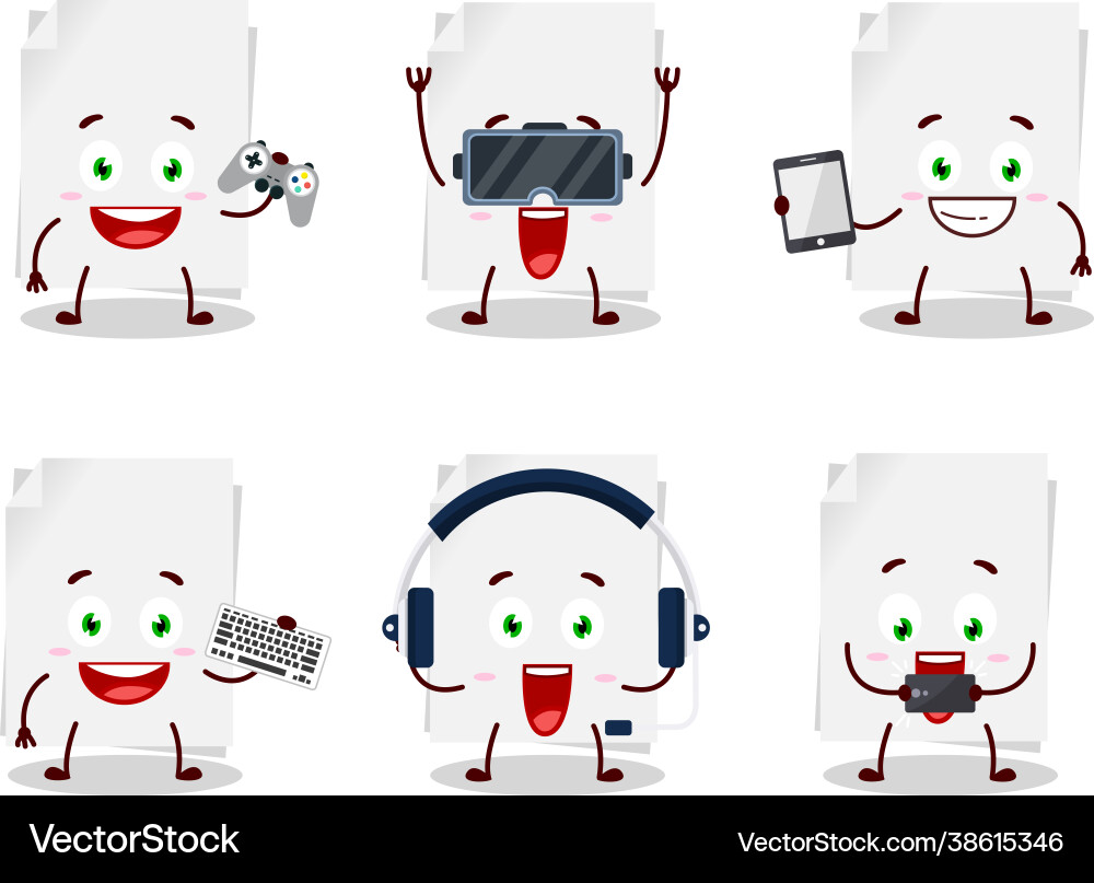 Blank sheet paper cartoon character Royalty Free Vector