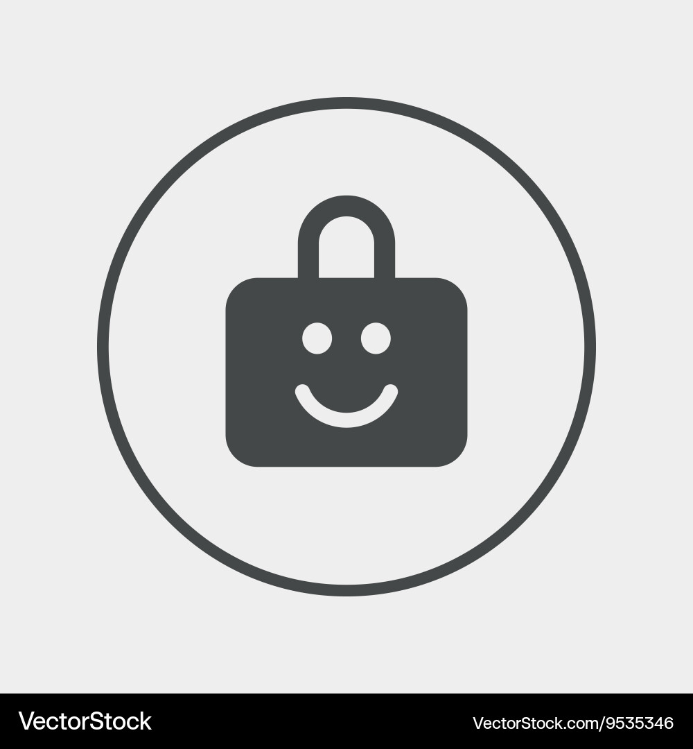 Child lock icon locker with smile symbol Vector Image
