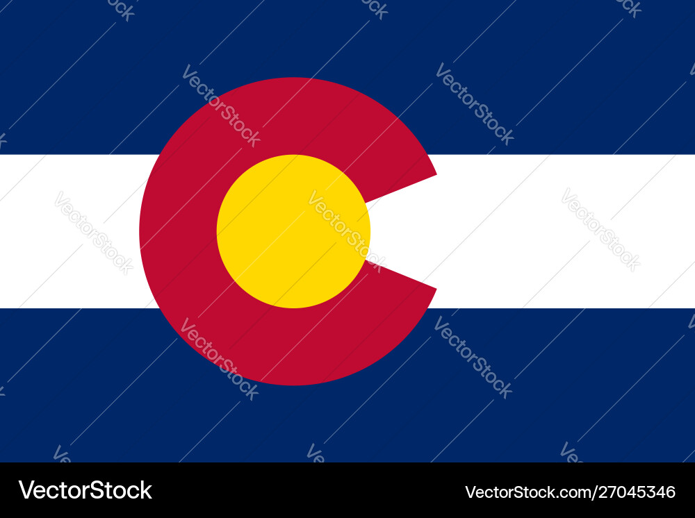 Colorado state flag usa symbol Royalty Free Vector Image